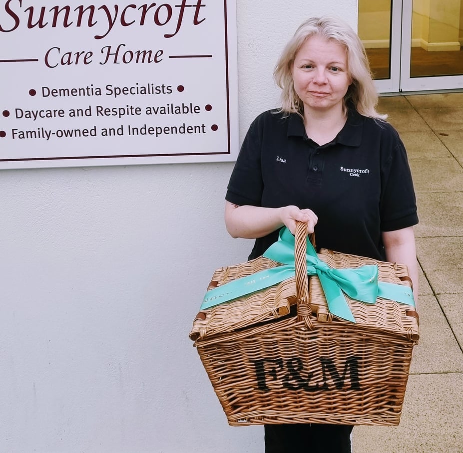 Recognising Lisa at Sunnycroft care home for her fantastic cooking skills and going the extra mile